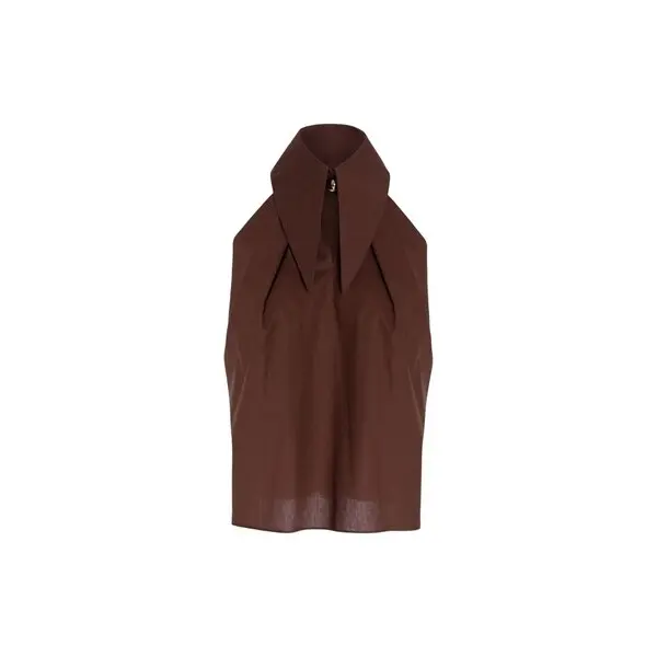 CONCEPTO Sunlit Cotton Top - Brown