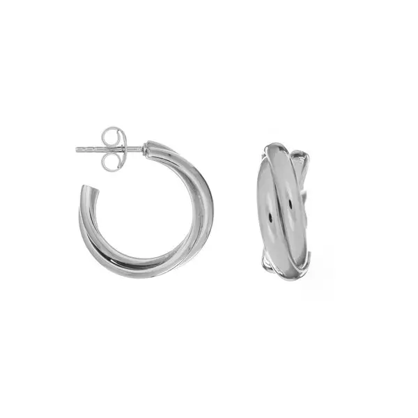 AUREE JEWELLERY Knightsbridge Triple Russian Wedding Earrings - Silver