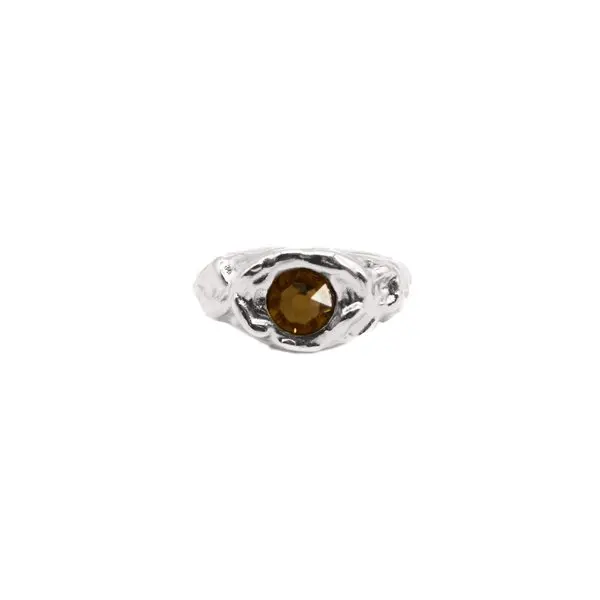 CASA CALA Brown / Silver Cala Espresso-silver Ring - Brown/silver