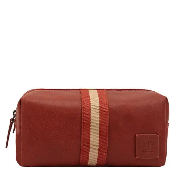 LLOYD BAKER Leo Leather Washbag - Red
