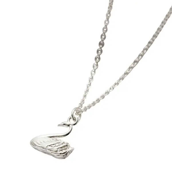 POSH TOTTY DESIGNS Sterling Soulmate Swan Charm Necklace - Silver