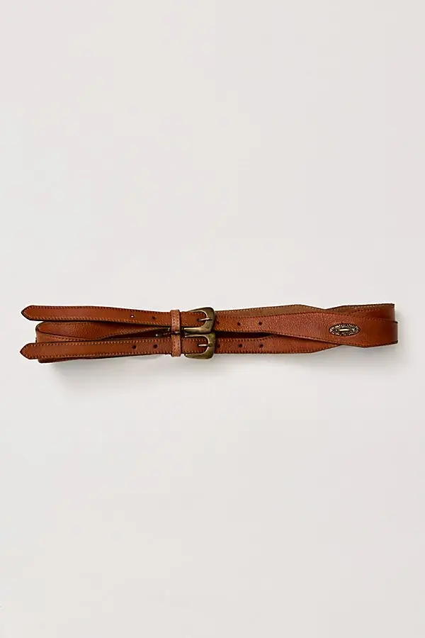 Free People Wisteria Waist Belt At - Cognac