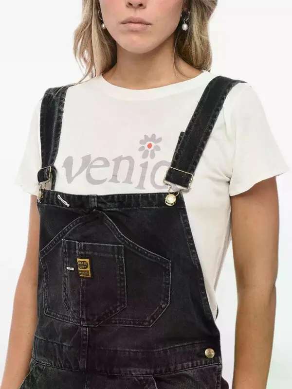 WASHINGTON DEE-CEE Distressed Denim Jumpsuit