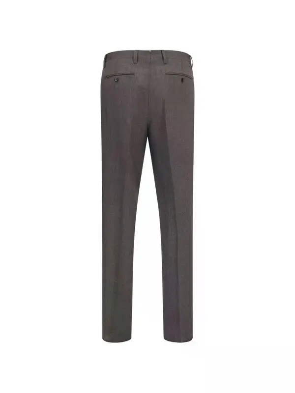 LARDINI Houndstooth-pattern Straight-leg Trousers