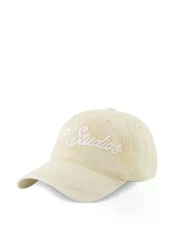 Acne Studios Logo-embroidered Cotton Cap - Neutrals