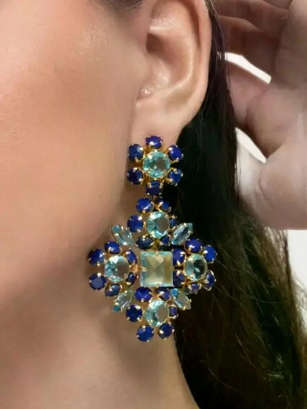 BOUNKIT JEWELRY Ariadne Cluster-drop Earrings