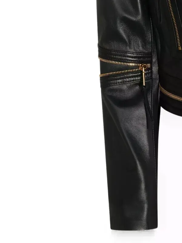Elisabetta Franchi Zip-detail Leather Jacket
