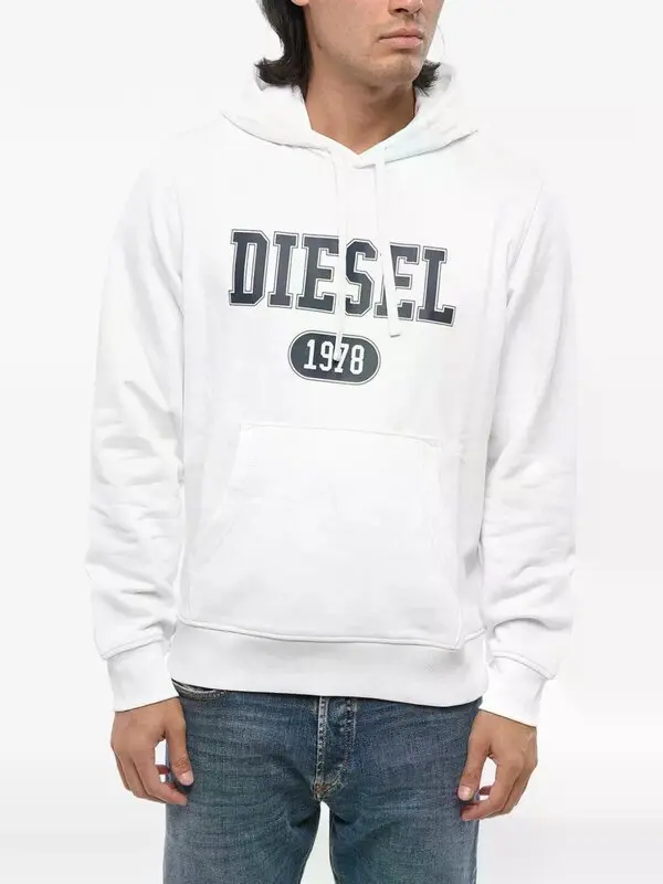DIESEL® Logo-print Hoodie - White