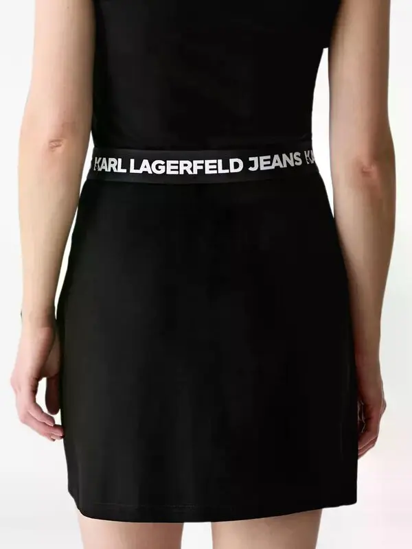 Karl Lagerfeld Logo-waistband Wrap Mini Skirt