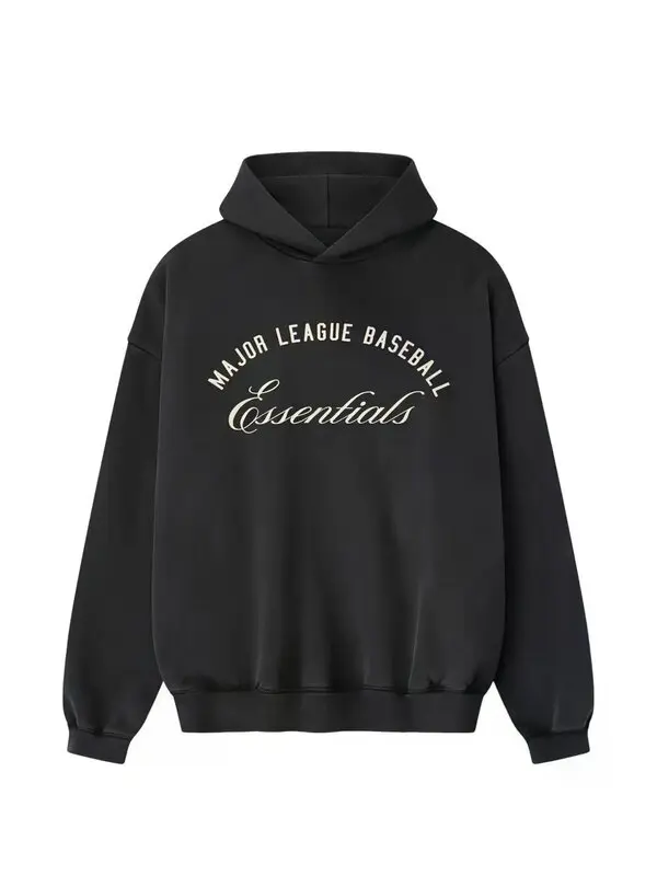 Fear Of God Essentials Logo-print Hoodie - Black