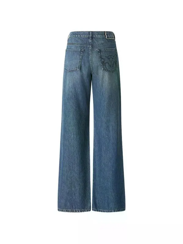 Pinko Lace-trim Wide-leg Jeans