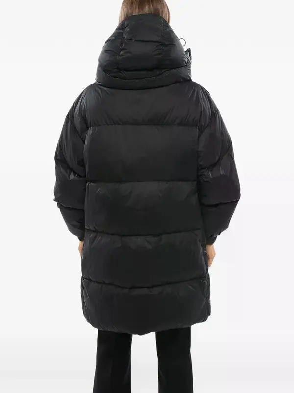 Bacon Quilted Hooded Puffer Coat - Black