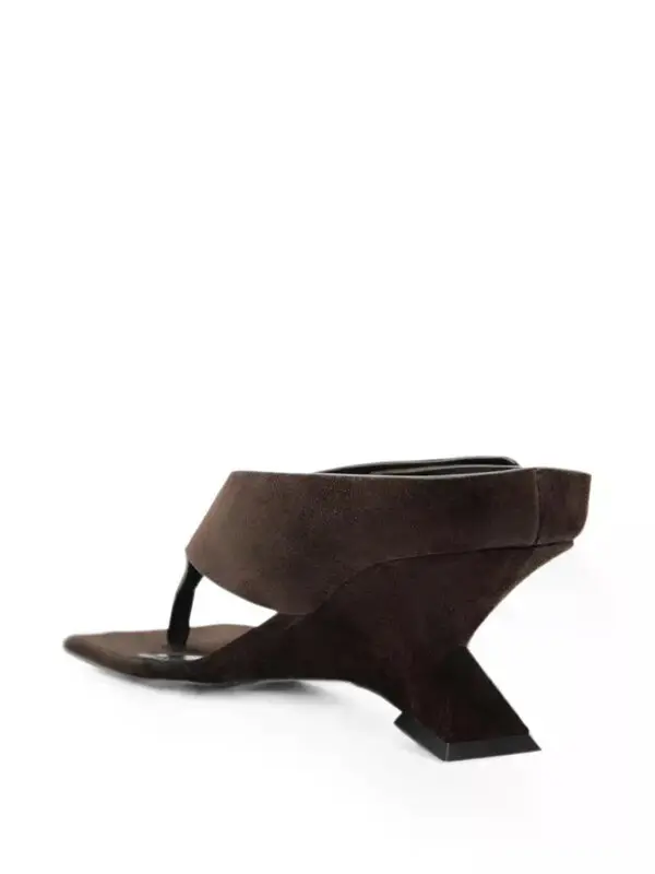 Attico Cheope Suede Wedge Sandals