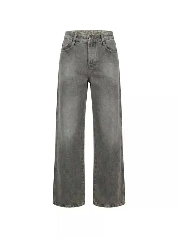 Ermanno Scervino Faded Straight-leg Jeans - Black