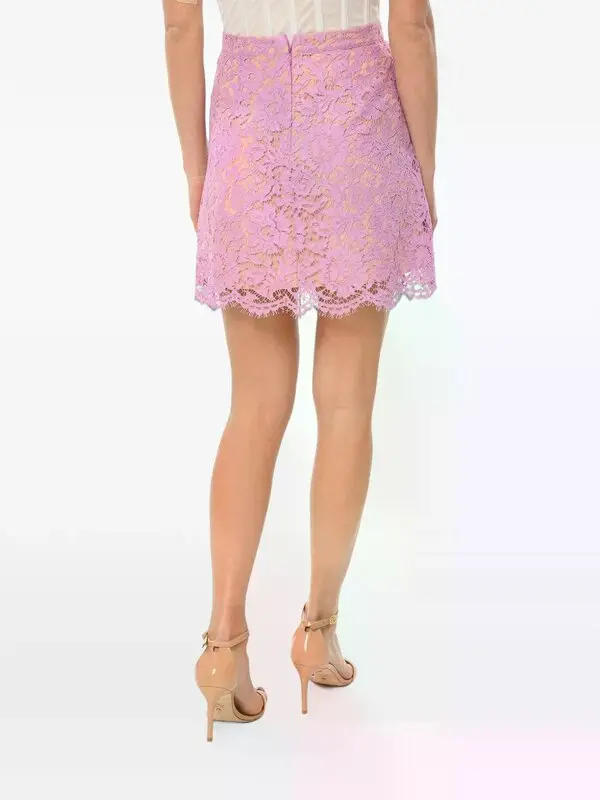SUPER BLOND Lace-overlay Mini A-line Skirt