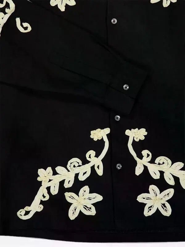 BAZISZT Taja Floral-embroidered Shirt