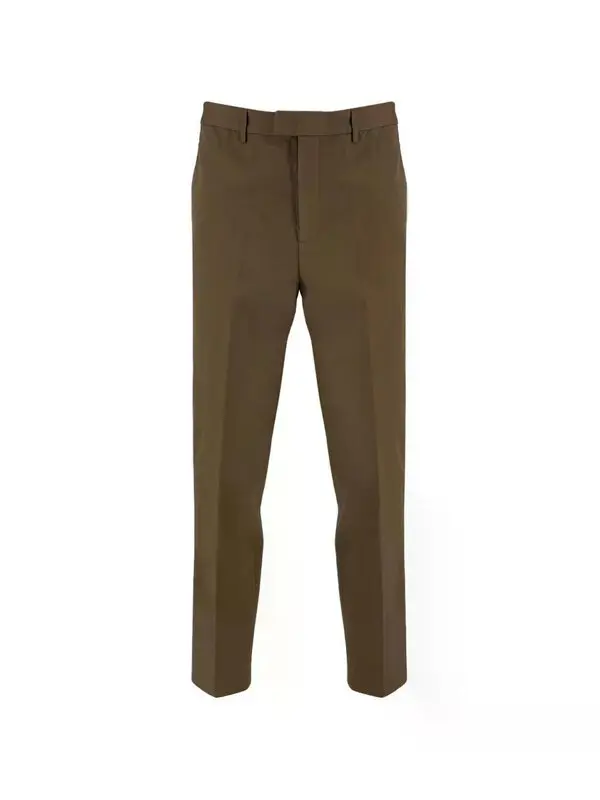 Emporio Armani Pressed-crease Slim-fit Trousers - Brown