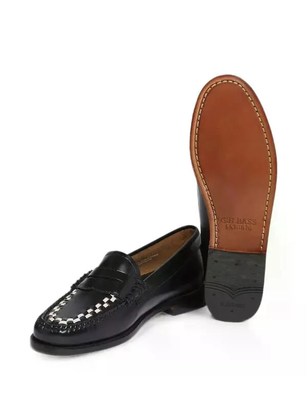G.H.BASS Weejuns Penny Leather Weave Loafers