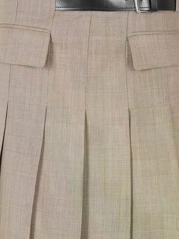 SEMICOUTURE Cressida Belted Pleated Midi Skirt