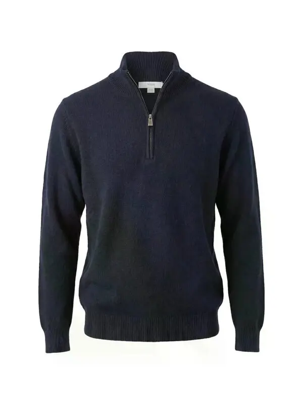 Malo Half-zip Cashmere Sweater - Blue