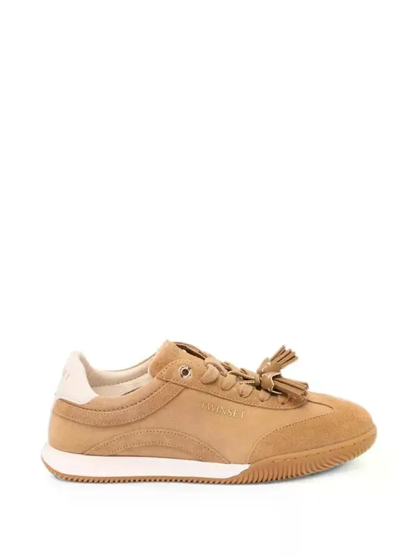 TWINSET Tassel-detail Suede Sneakers - Neutrals