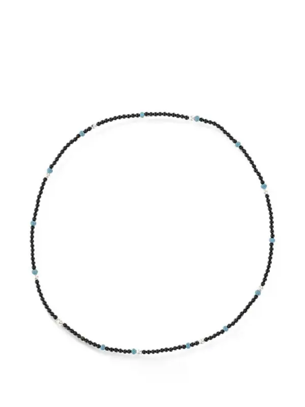 Lisa C Beaded Necklace - Silver