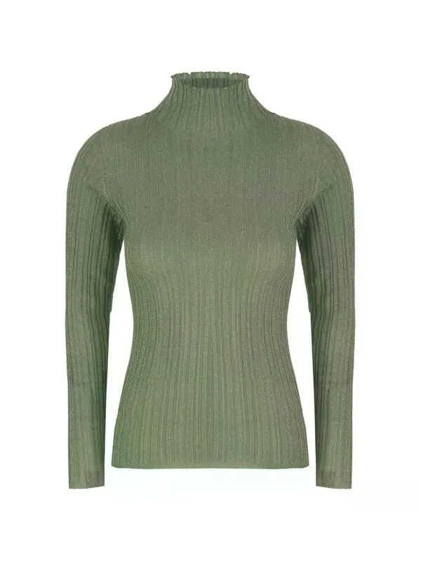 Fabiana Filippi Ribbed-knit Roll-neck Sweater - Green