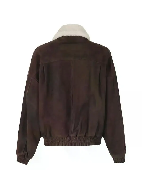 SEMICOUTURE Gloria Buckle-detail Shearling-collar Jacket
