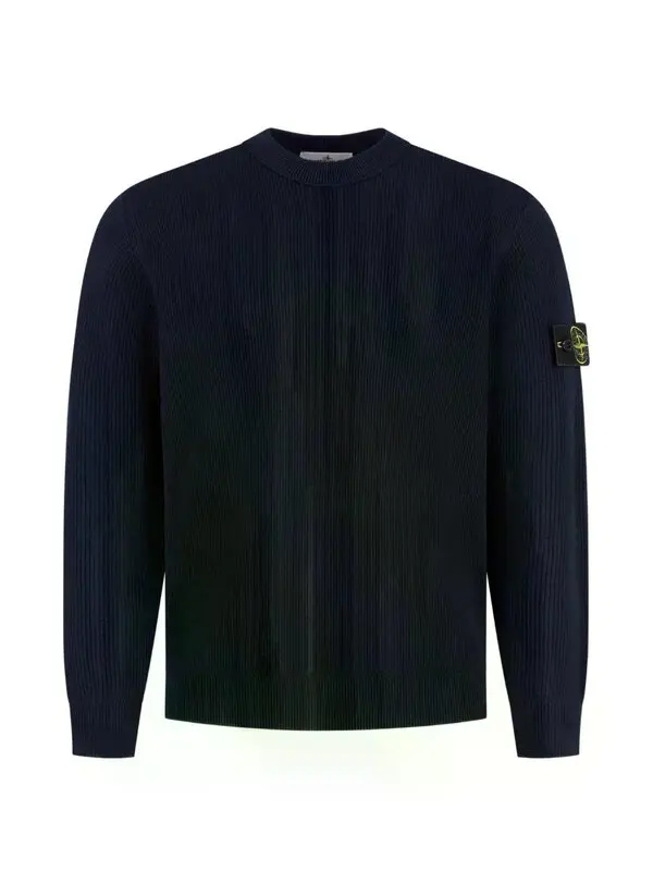 Stone Island Compass Patch Ribbed-knit Sweater