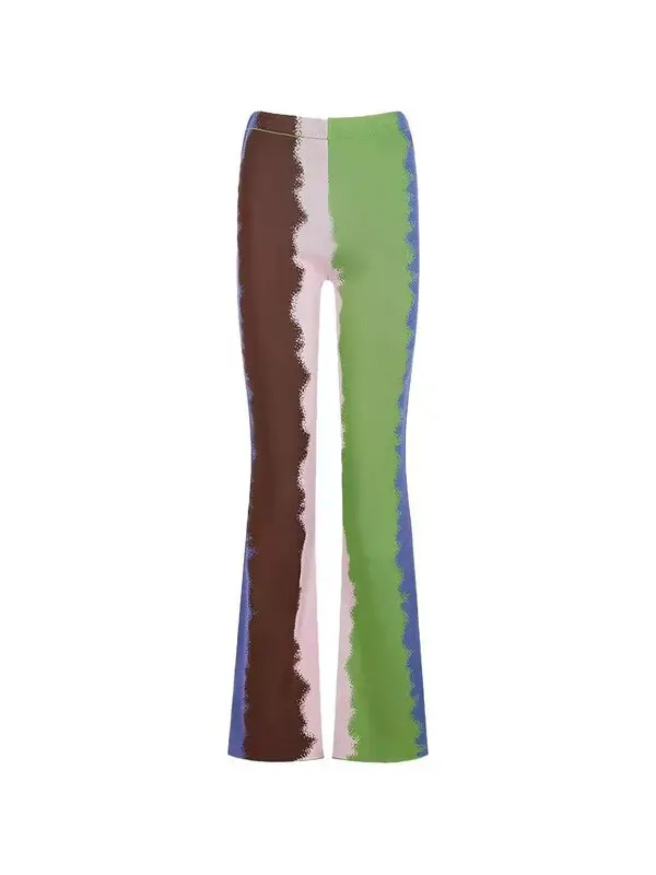 HOUSE OF SUNNY She's Electric Wavy-print Trousers - Green