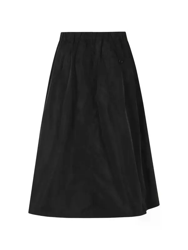 Aspesi Pleated A-line Midi Skirt - Black