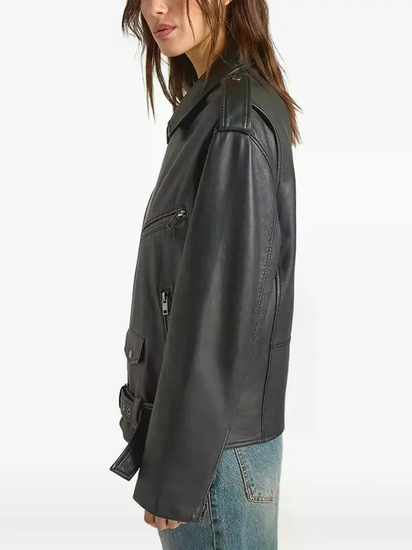 Momoni Lond Leather Biker Jacket