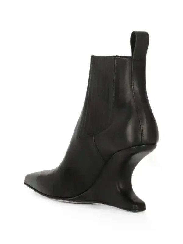 Rick Owens Cantilever Leather Heeled Chelsea Boots - Black