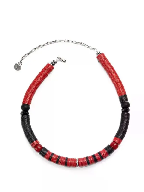 HIJAS DE PUKA Jaipur Beaded Necklace - Red