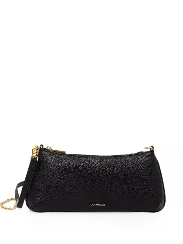 COCCINELLE Mini C-me Logo-print Chain-link Crossbody Bag - Black