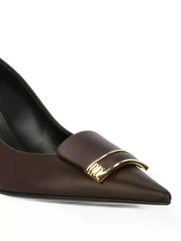 SERGIO ROSSI Sr Evolv Plaque-detail Pointed-toe Heeled Pumps