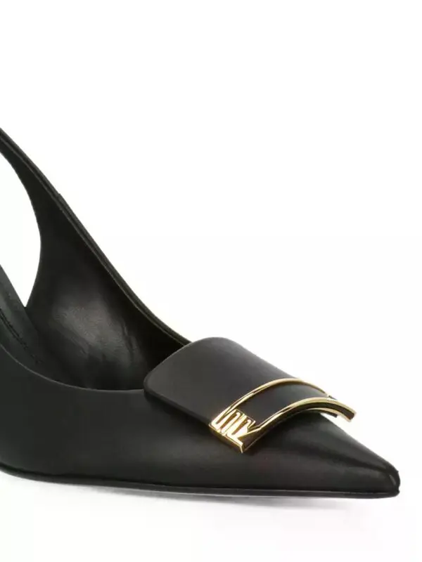 SERGIO ROSSI Sr Evolv Plaque-detail Slingback Pumps