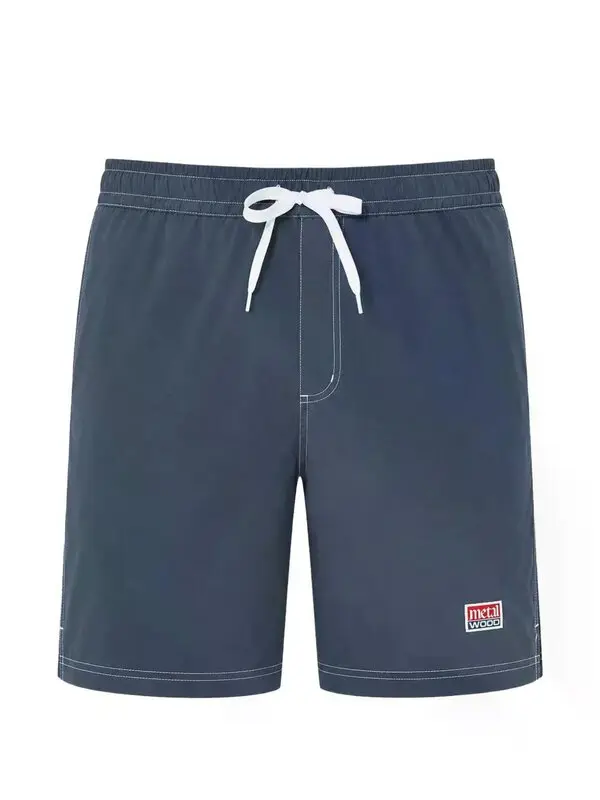 METALWOOD STUDIO Logo-patch Swim Shorts - Grey