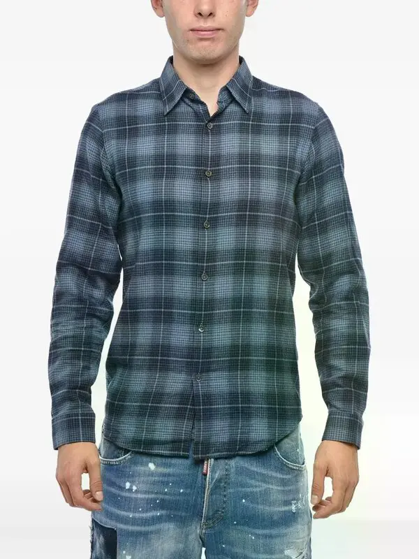 Theory Plaid-pattern Shirt - Blue