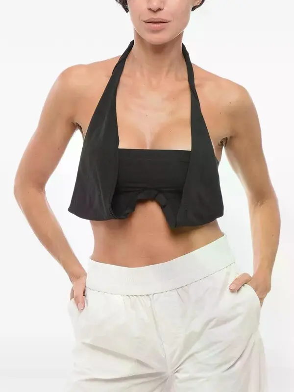 Dsquared2 Lace-up Crop Top - Black