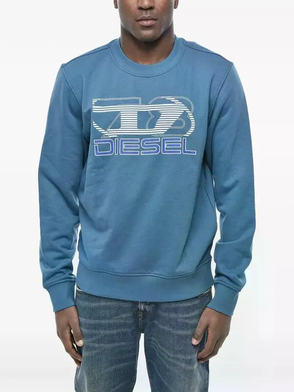 DIESEL® Logo-print Sweatshirt - Blue