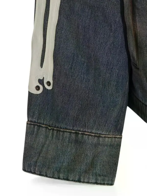 Amiri Skels Leather-patch Denim Jacket