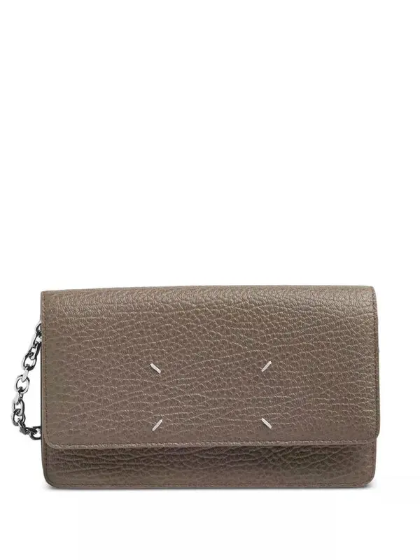 MAISON MARGIELA Four-stitch Grained Leather Wallet - Grey