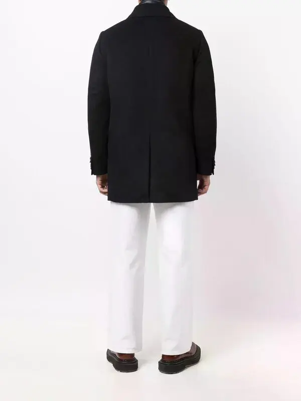 MOORER Layered Single-breasted Wool Coat