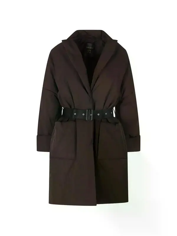 SEMICOUTURE Fay Belted Padded Jacket - Brown