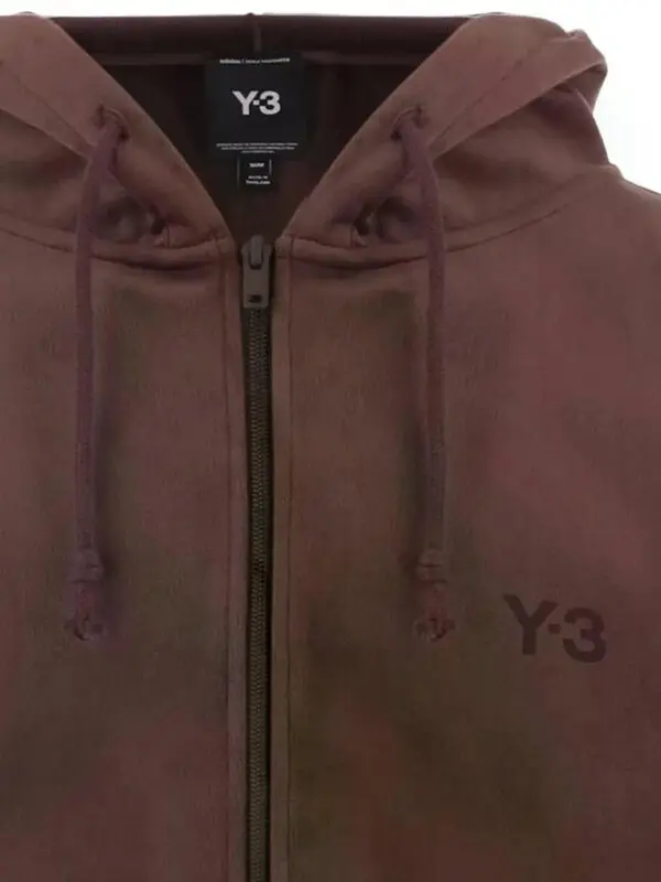 Y3 X Adidas Logo-print Zip-up Hoodie
