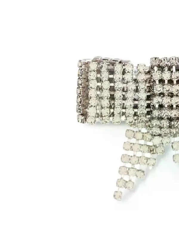 Lisa C Crystal-embellished Bow Brooch