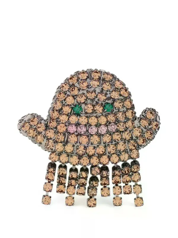 Lisa C Crystal-embellished Ghost Brooch