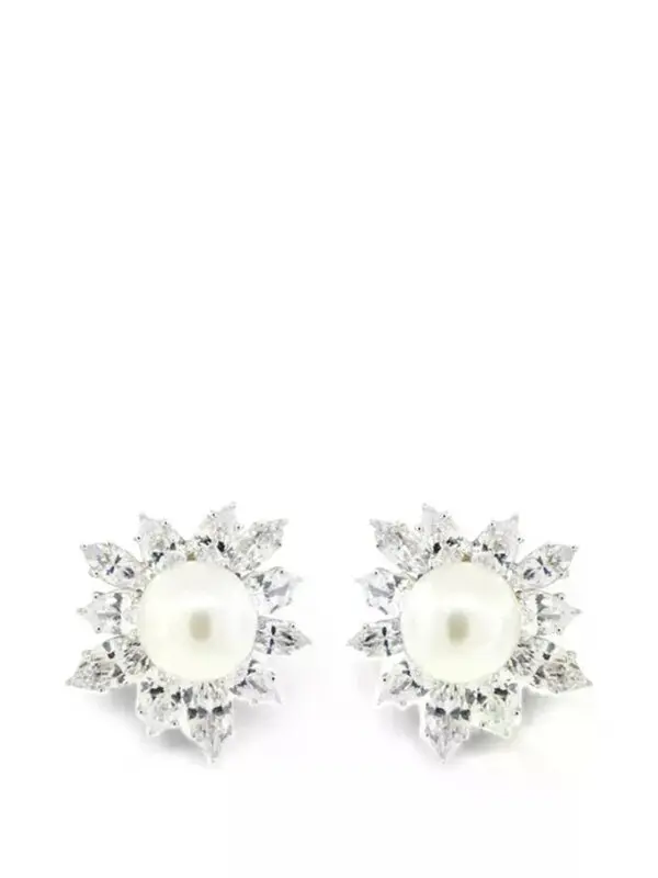 FANTASIA BY DESERIO Pearl Marquise-cut Earrings