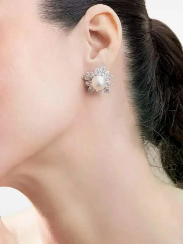 FANTASIA BY DESERIO Pearl Marquise-cut Earrings